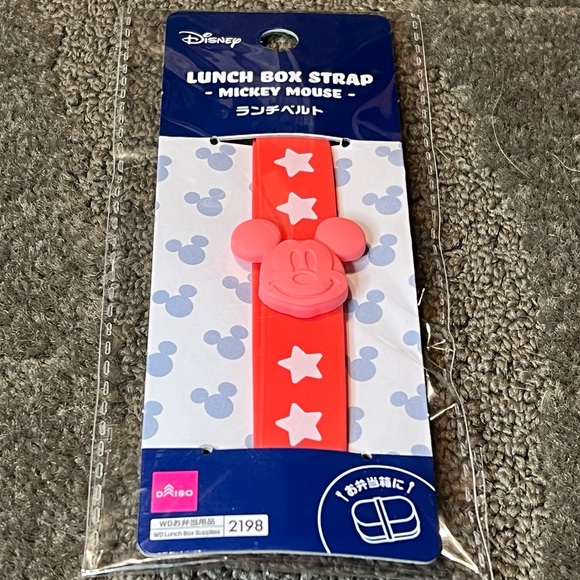 Disney | Kitchen | Mickey Mouse Bento Lunch Box Strap Red Silicone Star ...